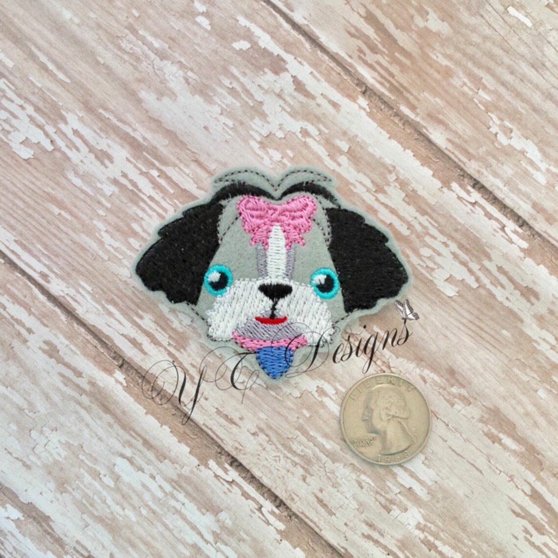 Shih Tzu Feltie Dog Head Feltie EMBROIDERY FILE - Etsy