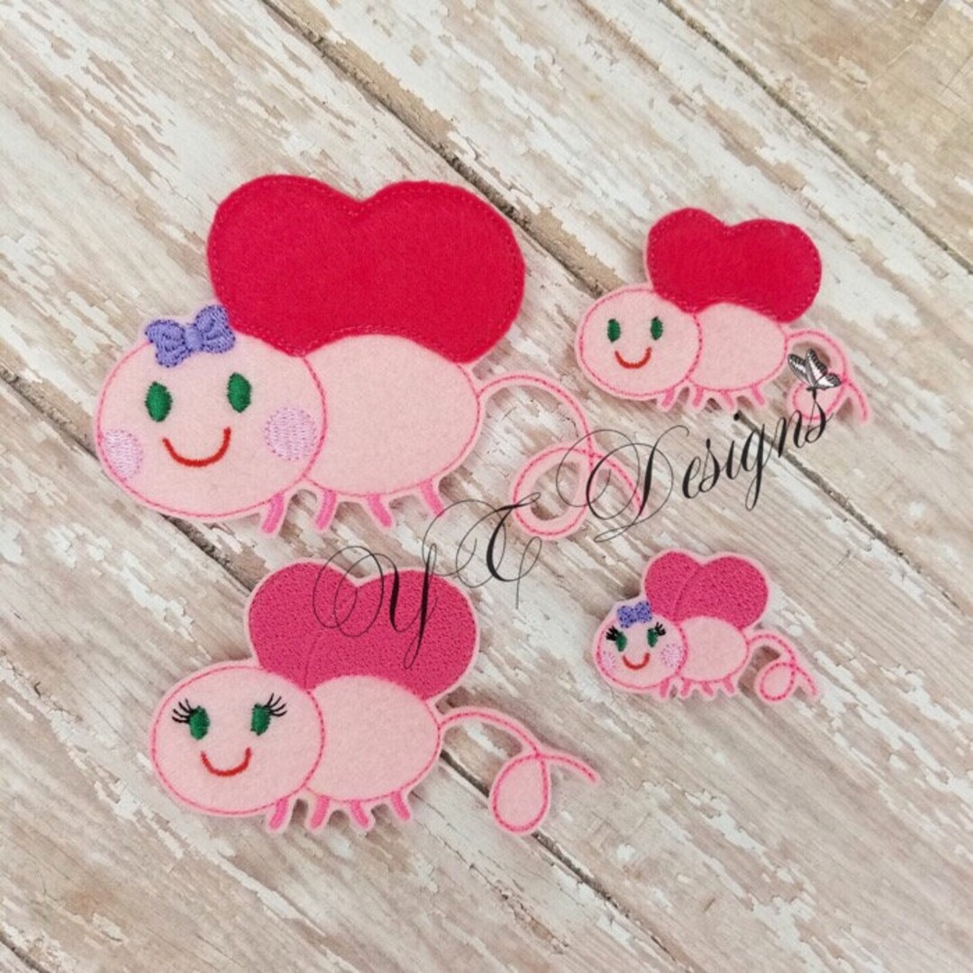 Bug Feltie Embroidery File, Happy Bug Design (digital Download) - Etsy