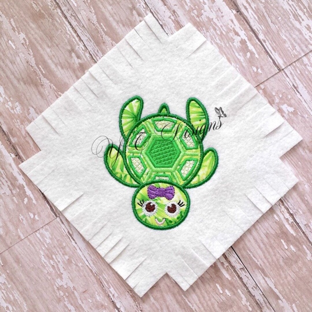 Turtle Applique Sea Turtle Applique Embroidery FILE - Etsy
