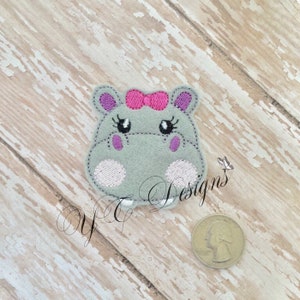 Ballerina Feltie Hippo H Feltie Embroidery File - Etsy