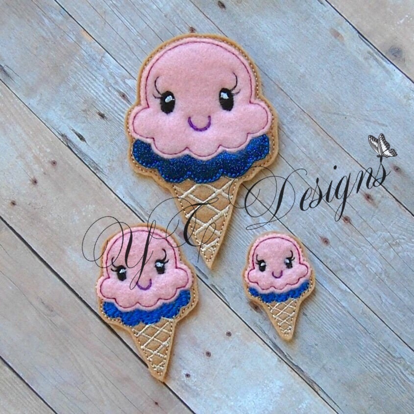 Sewing & Needlecraft Craft Supplies & Tools Ice cream cone feltie ...