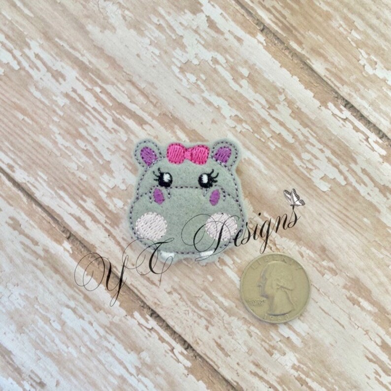 Ballerina Feltie Hippo H Feltie Embroidery File - Etsy