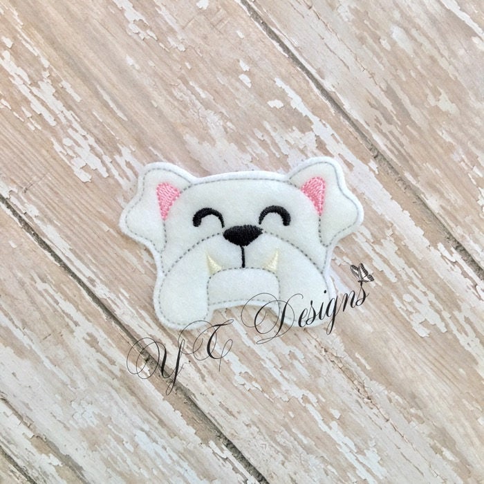 Bulldog Feltie Dog Feltie Dog Head Feltie EMBROIDERY DIGITAL - Etsy