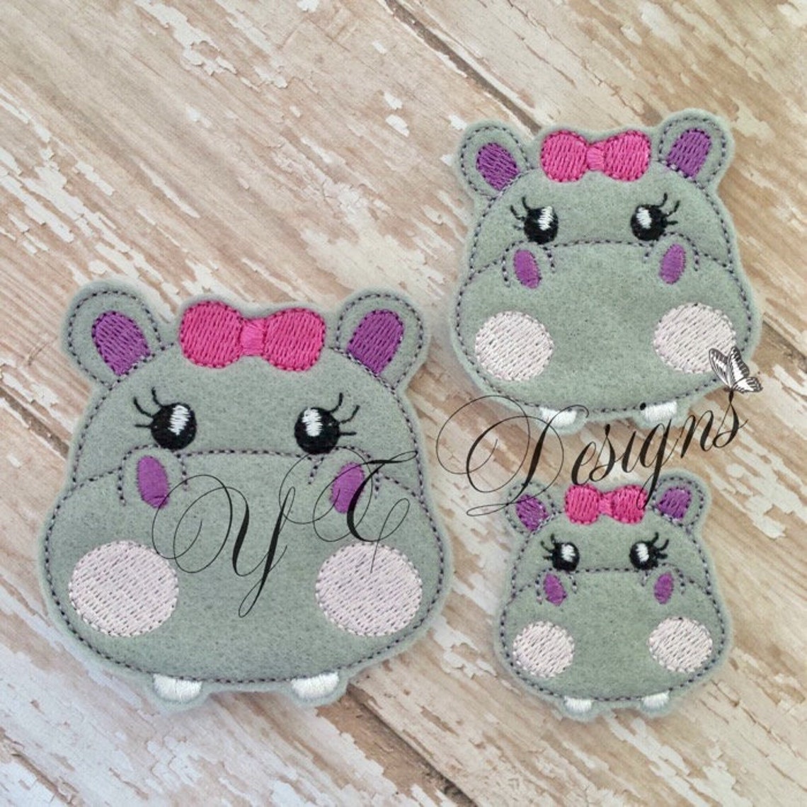 Ballerina Feltie Hippo H Feltie Embroidery File - Etsy