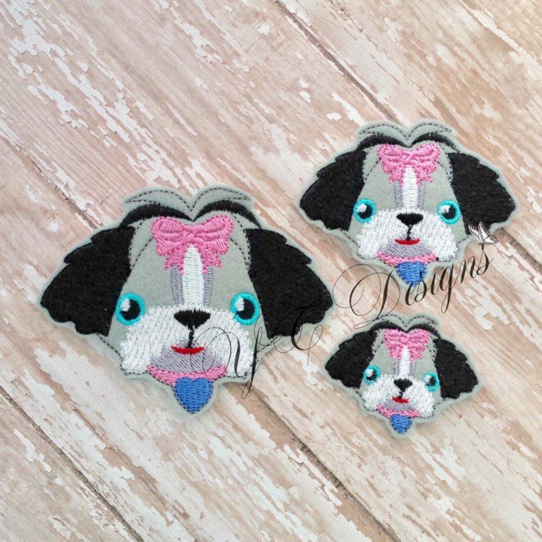 Shih Tzu Feltie Dog Head Feltie EMBROIDERY FILE - Etsy