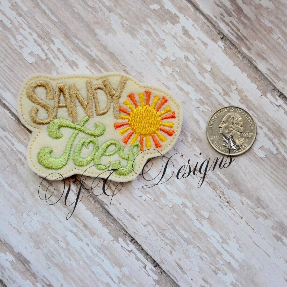 Sandy Toes Feltie Embroidery File | Etsy