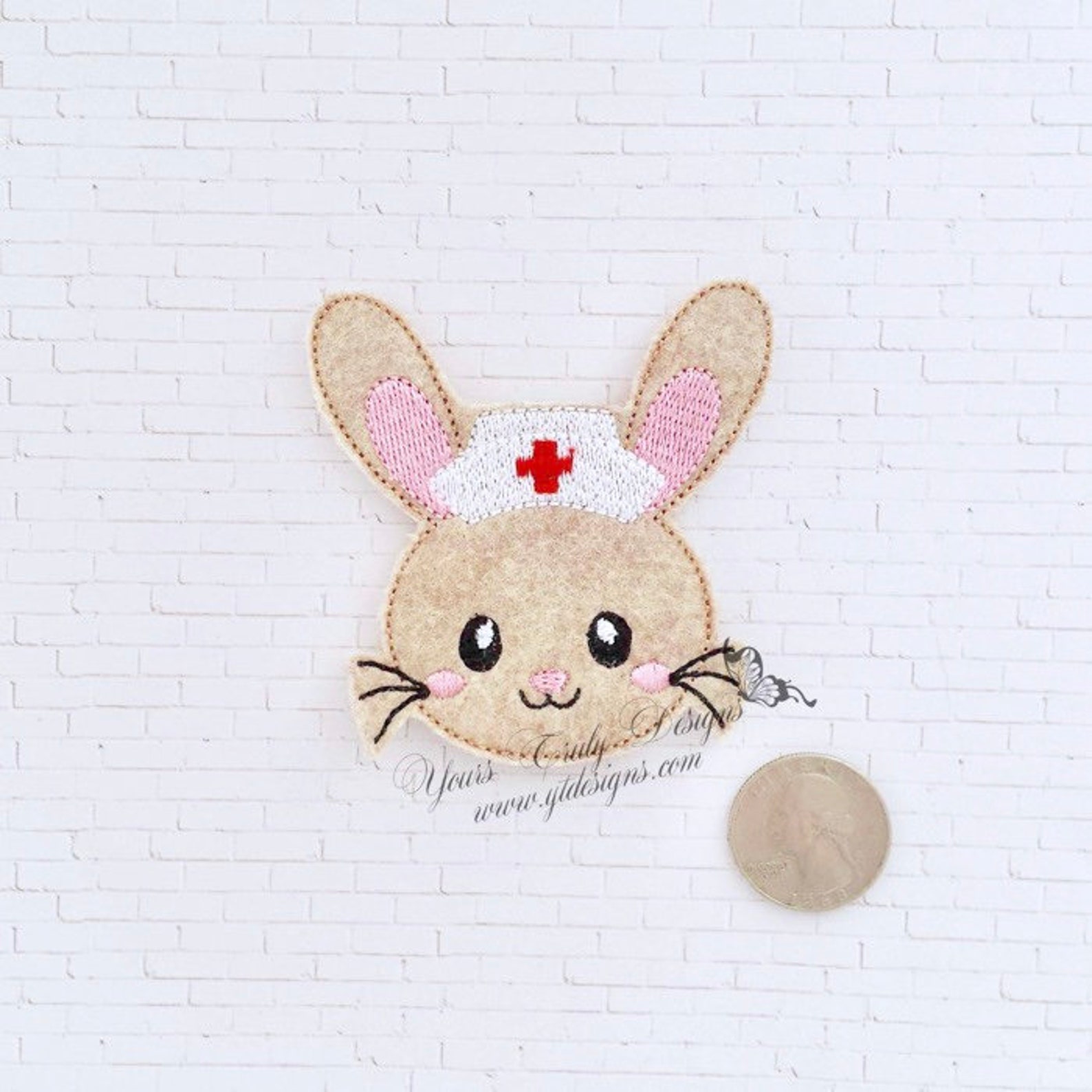Nurse Bunny Head Feltie Medical Feltie Embroidery File - Etsy