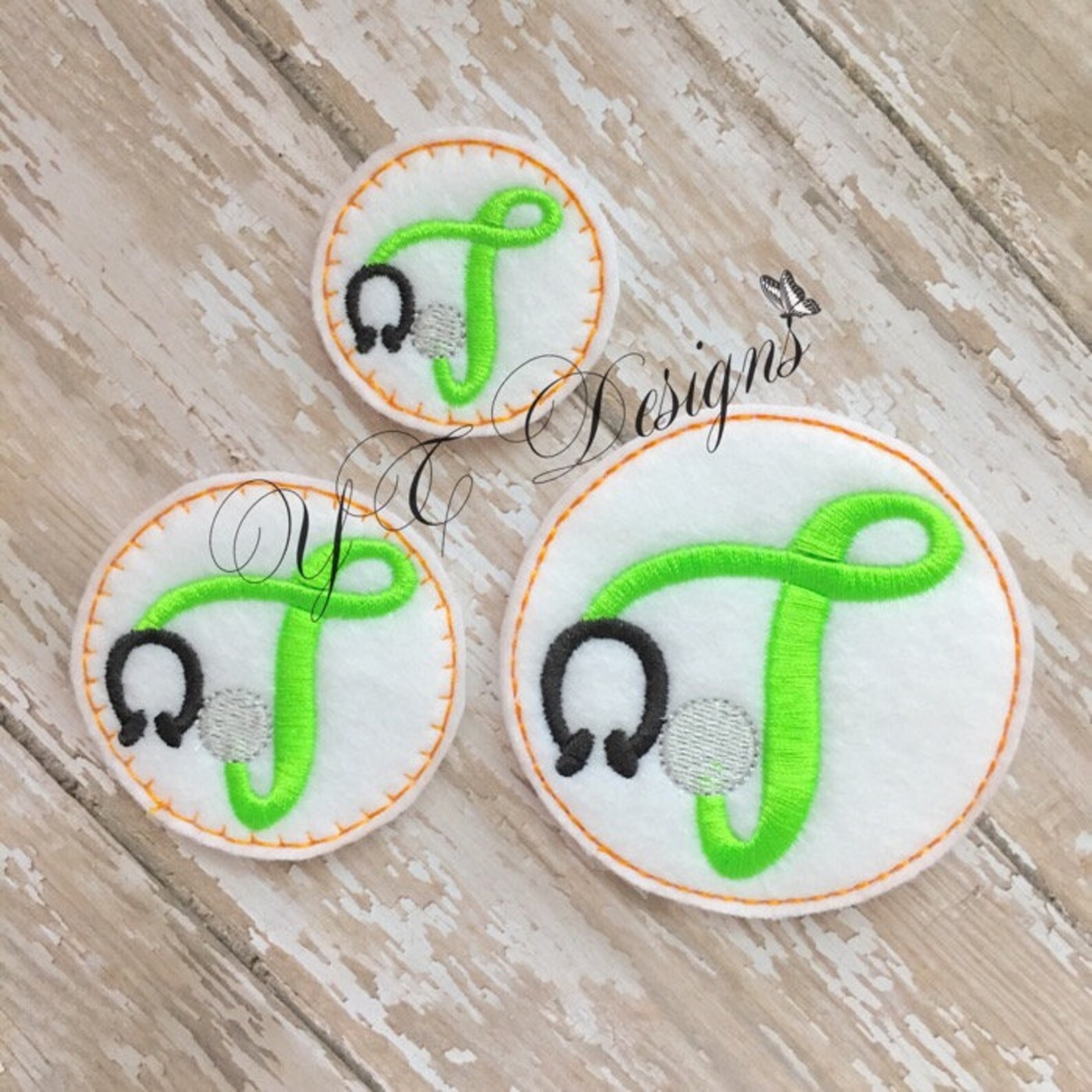 Stethoscope Letter Feltie Set A-Z Letters Feltie Embroidery Files - Etsy