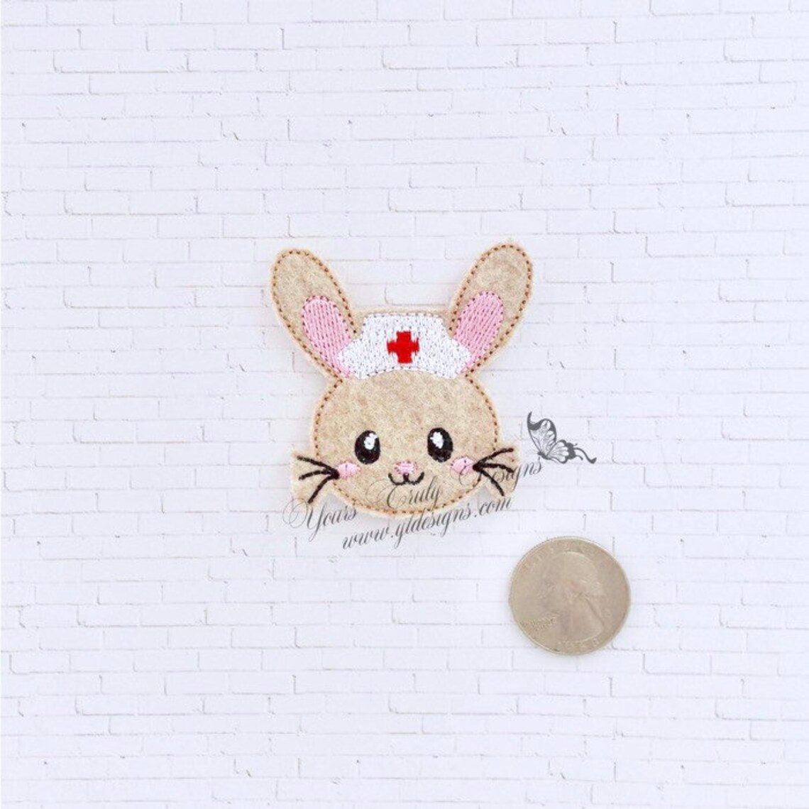 Nurse Bunny Head Feltie Medical Feltie Embroidery File - Etsy