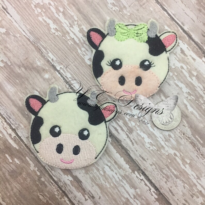 Cow Feltie Jazzy Cow Feltie Embroidery File - Etsy