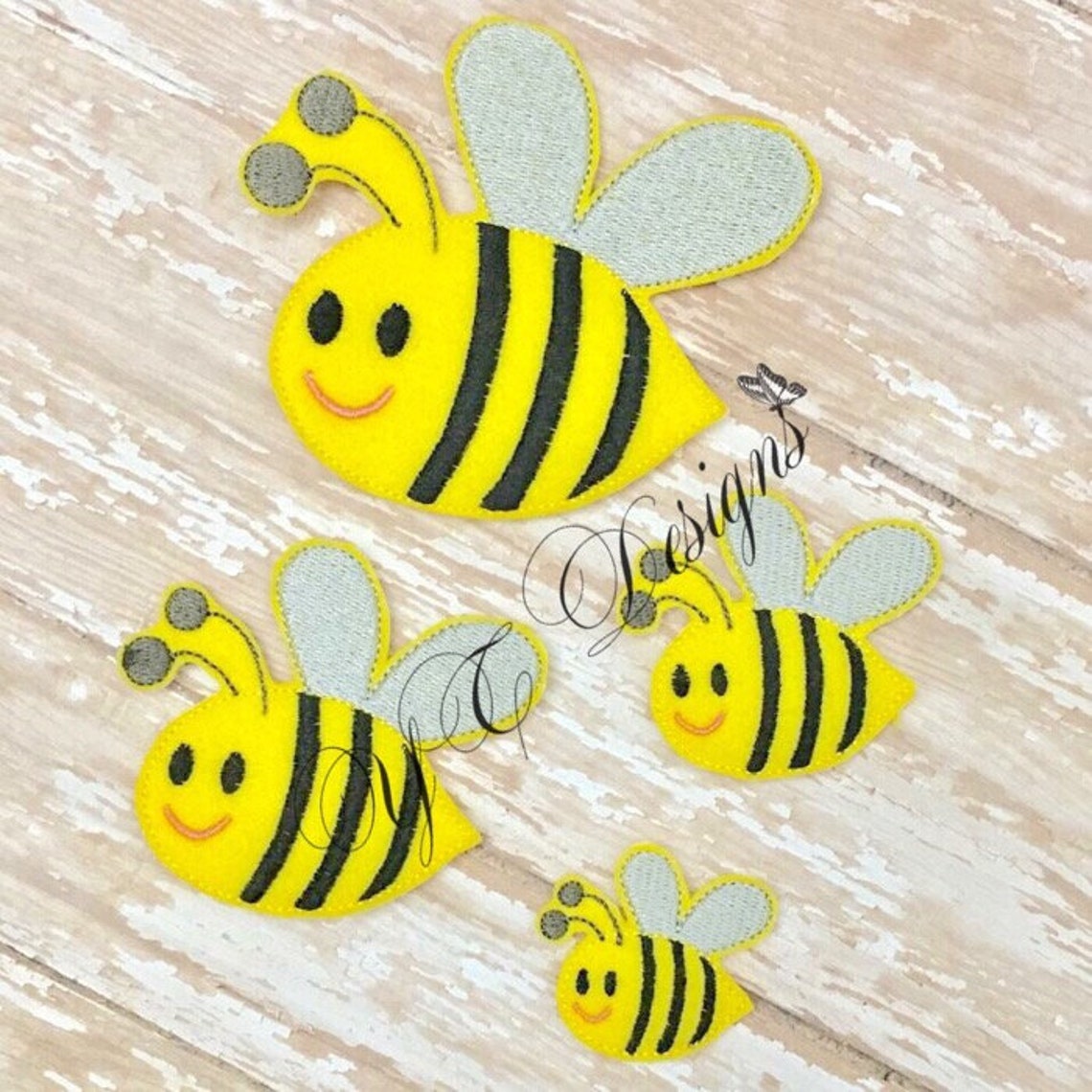 Bee Feltie Insect Feltie Digital Embroidery File - Etsy