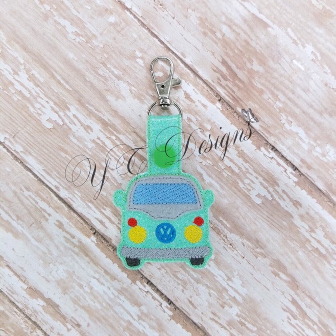 Retro Bus Key Fob EMBROIDERY FILE - Etsy