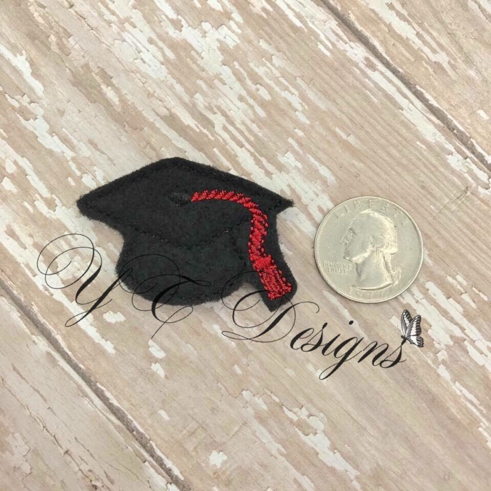 Graduation Cap Feltie Grad Hat Feltie EMBROIDERY FILE | Etsy