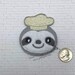 Sloth Baking Planner Cooking Sloth Head Feltie EMBROIDERY FILE - Etsy