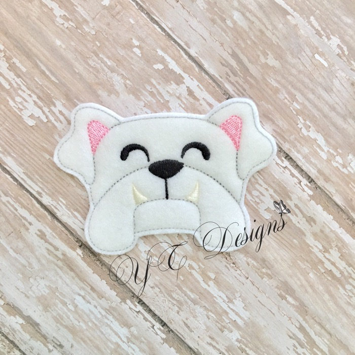 Bulldog Feltie Dog Feltie Dog Head Feltie EMBROIDERY DIGITAL FILE - Etsy