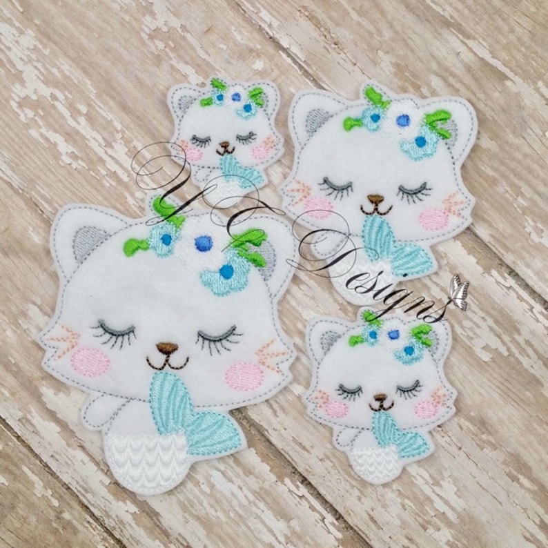 Kitty Feltie Purrmaid Feltie Embroidery File - Etsy