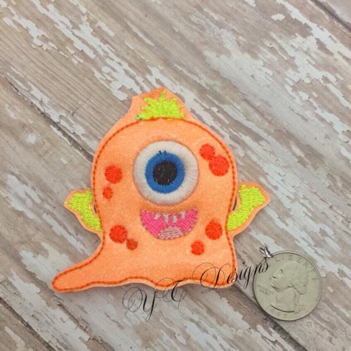 Monster Feltie One Eye Monster Dude Feltie Embroidery File - Etsy