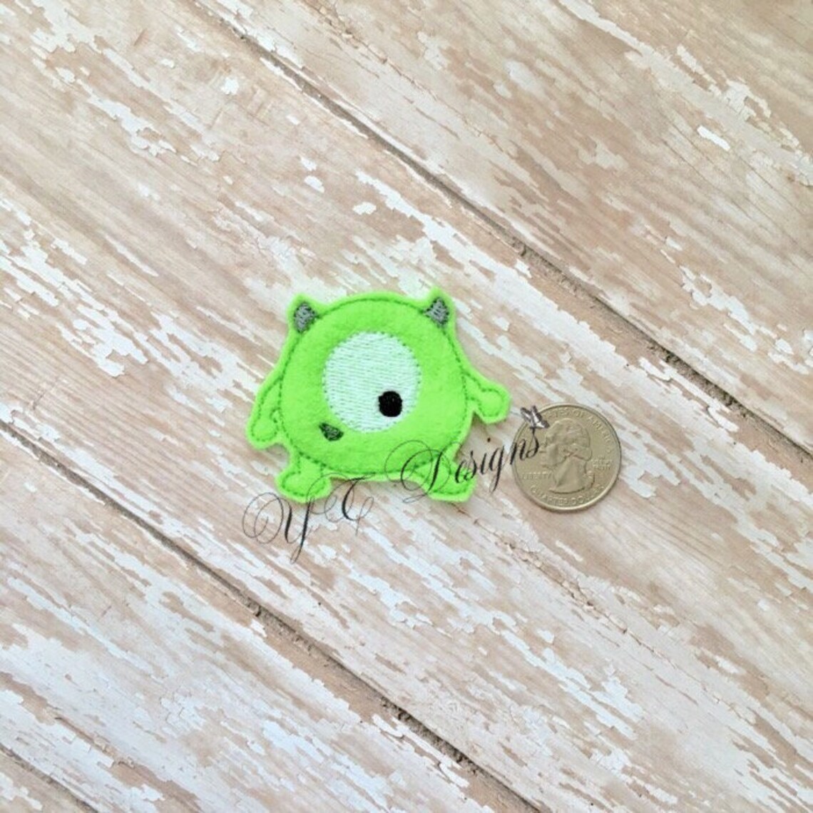 Monster Feltie Green Monster Feltie Embroidery File - Etsy