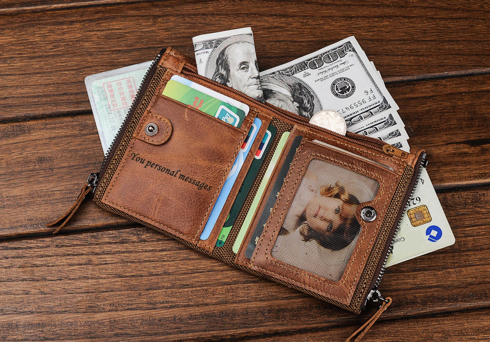 Leather walletmens walletmen wallet leathermens wallet | Etsy