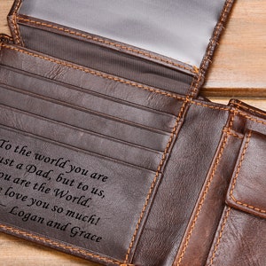 Gift for Dad,mens Wallet,personalized Wallet,engraved Mens Wallet ...
