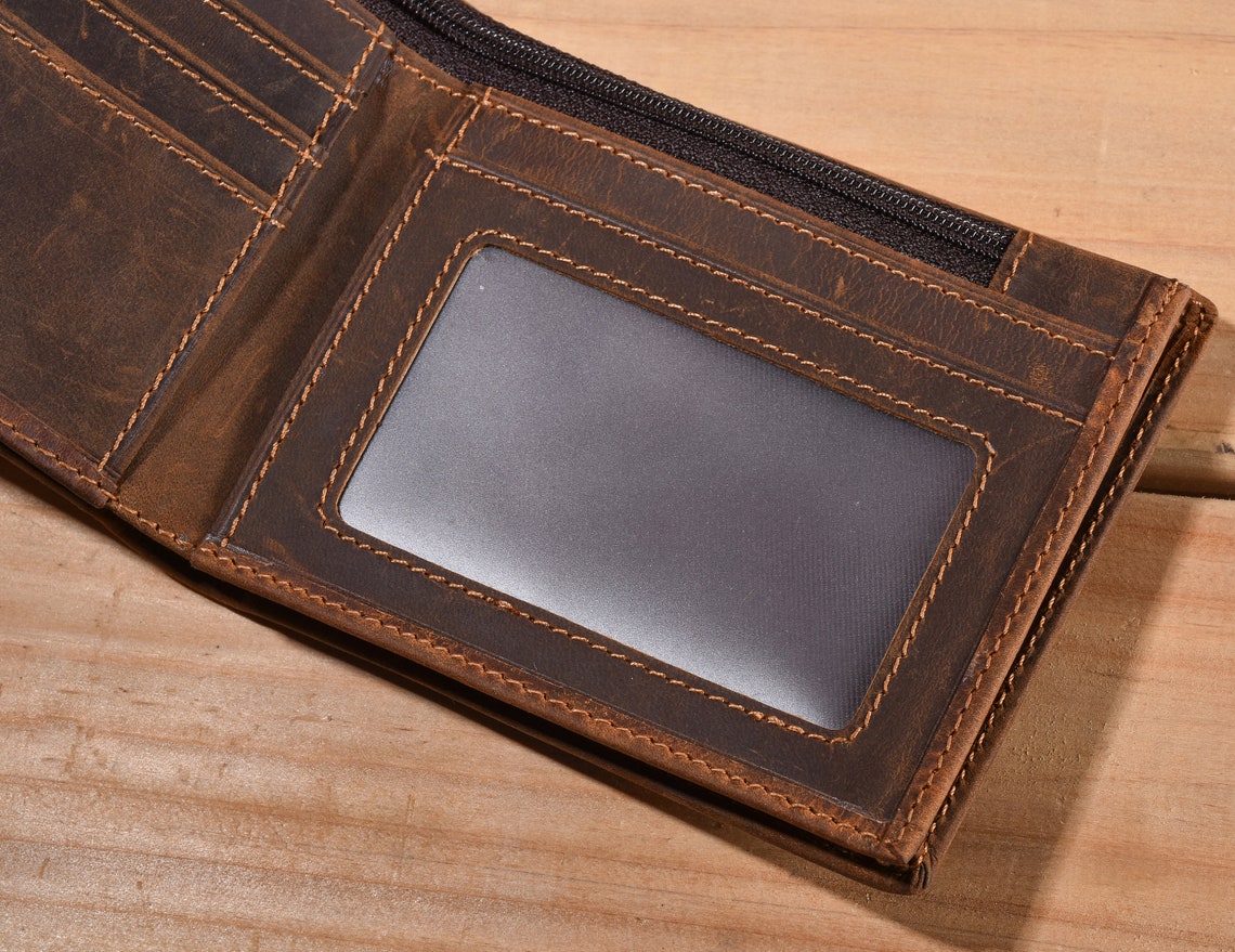 Leather walletmen's leather walletcowhide leather | Etsy