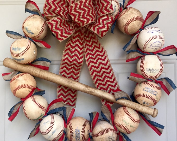 Baseball Wreath - Etsy