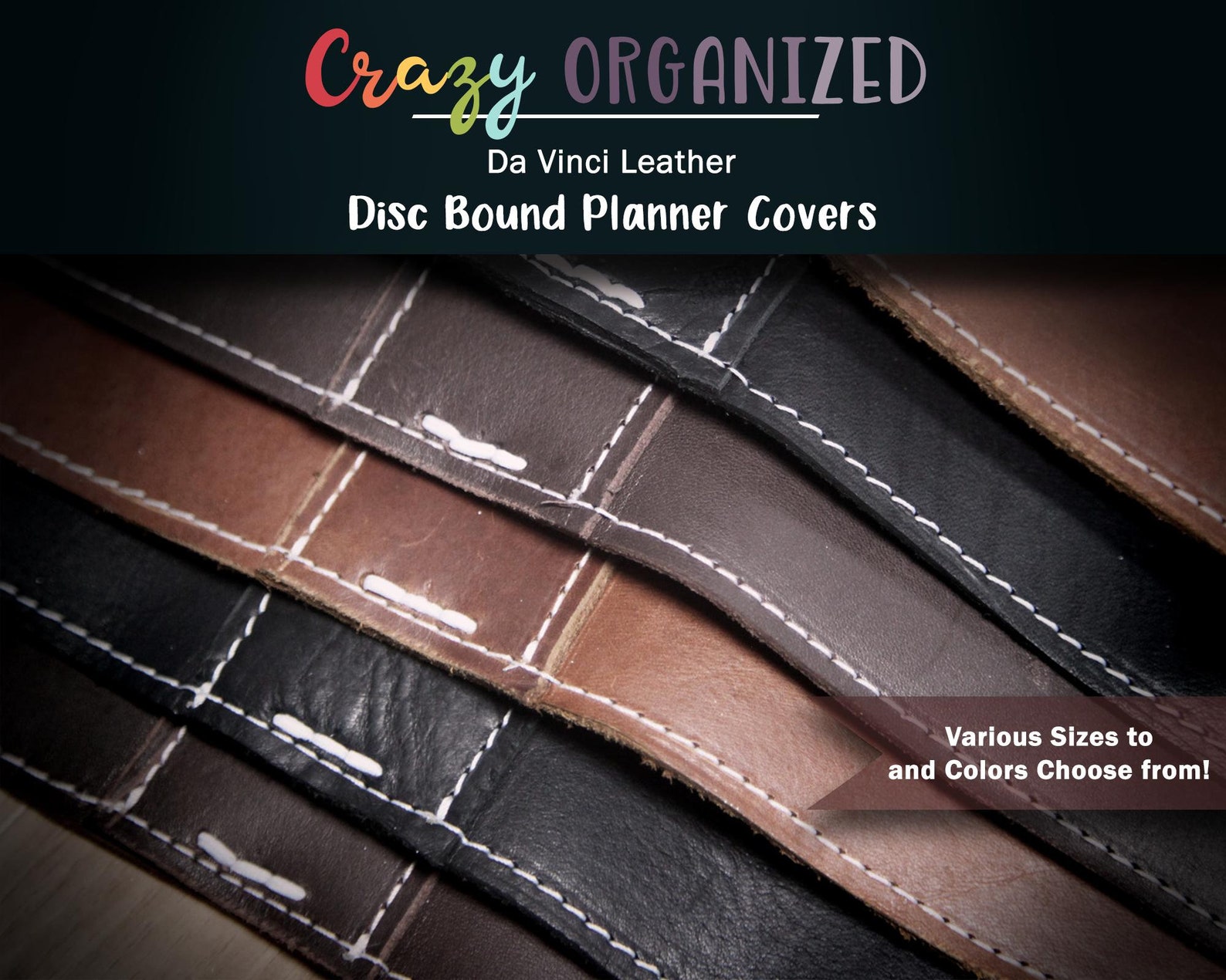 Disc Bound Planner Folio Cover Da Vinci Leather - Etsy