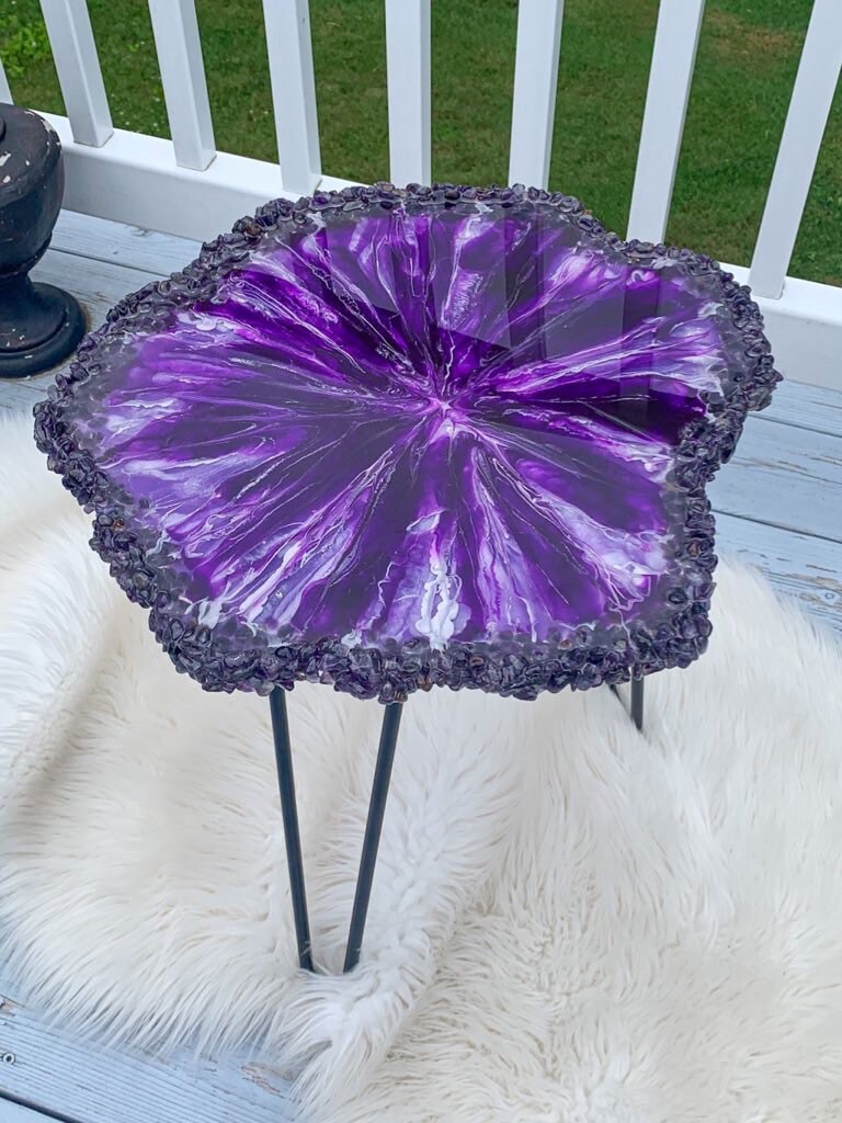 Amethyst Table MADE TO ORDER Purchase From My Site for Cheaper Price - Etsy