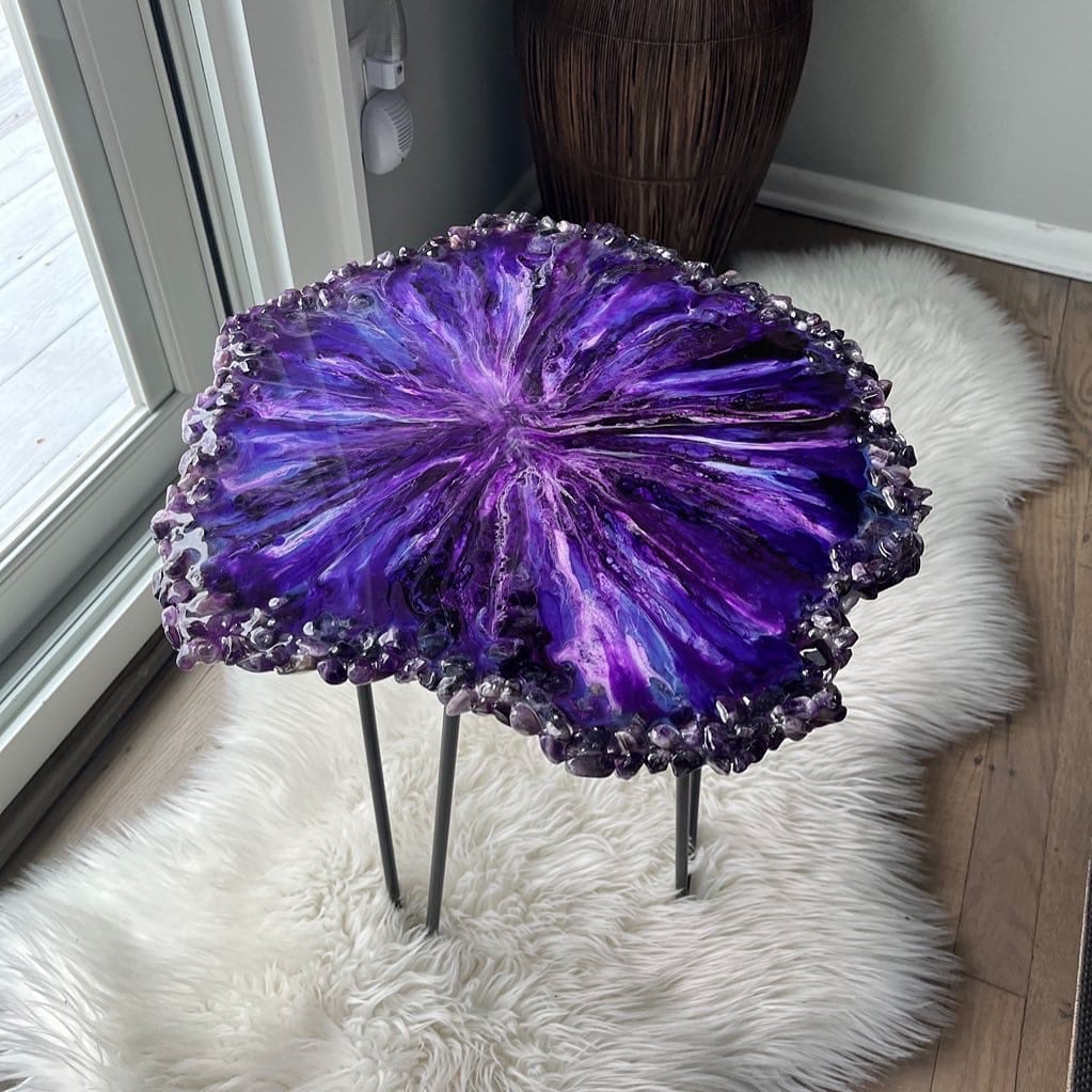 Amethyst Table MADE TO ORDER Purchase From My Site for Cheaper Price - Etsy