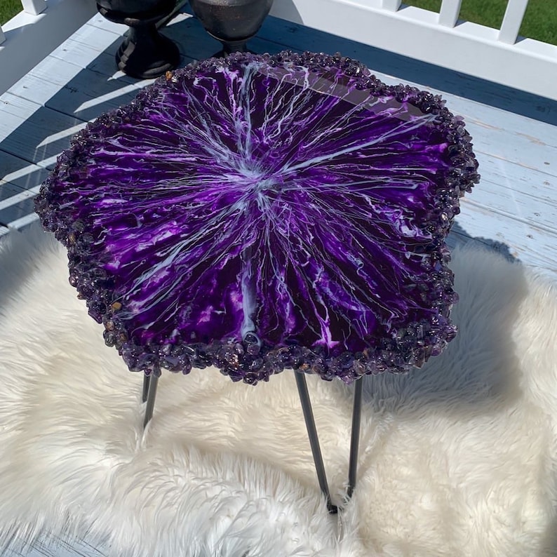Amethyst Table MADE TO ORDER Purchase From My Site for Cheaper Price - Etsy