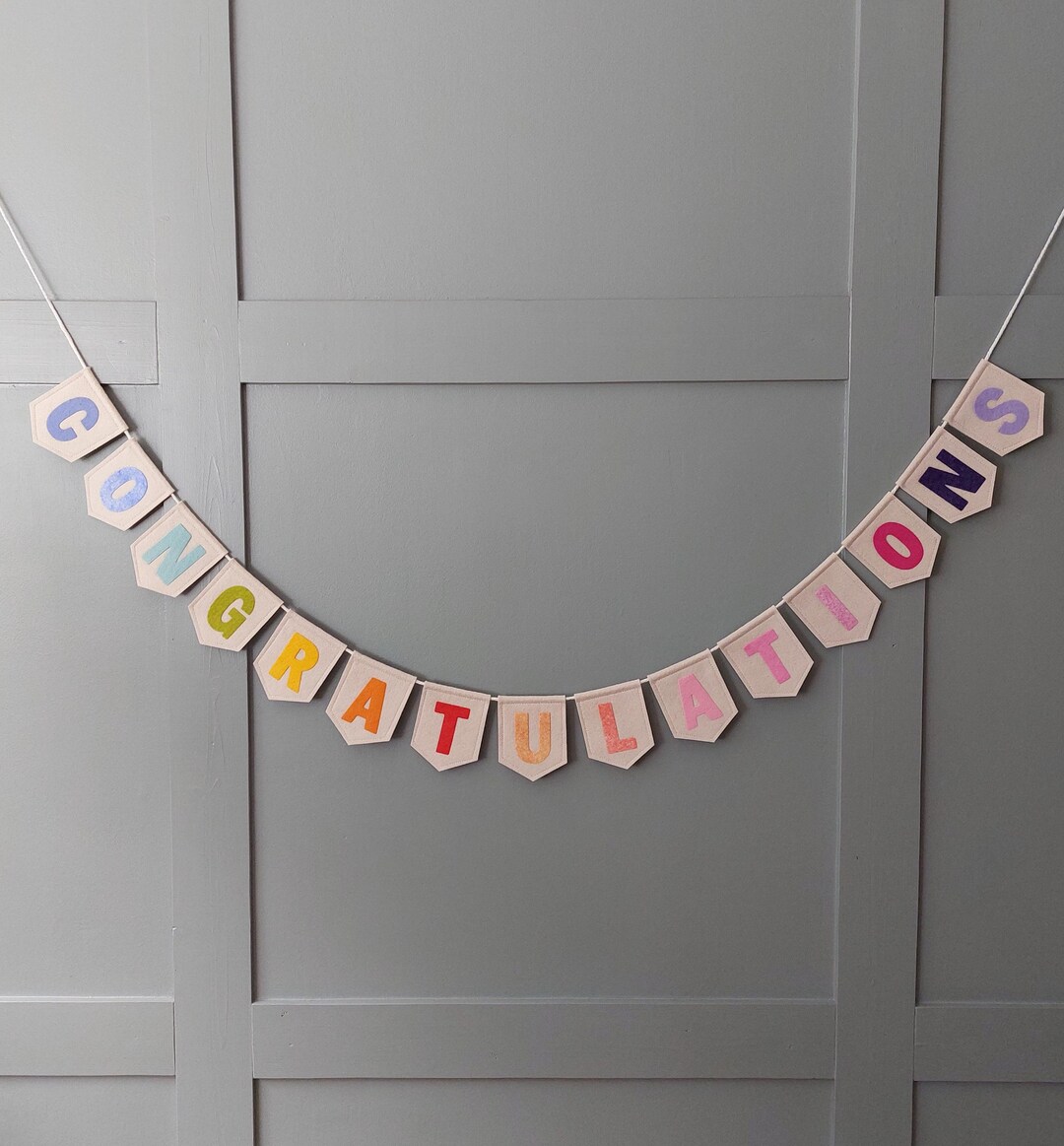Congratulations Banner, Bunting, Celebration Banner, Exams, Engagement ...