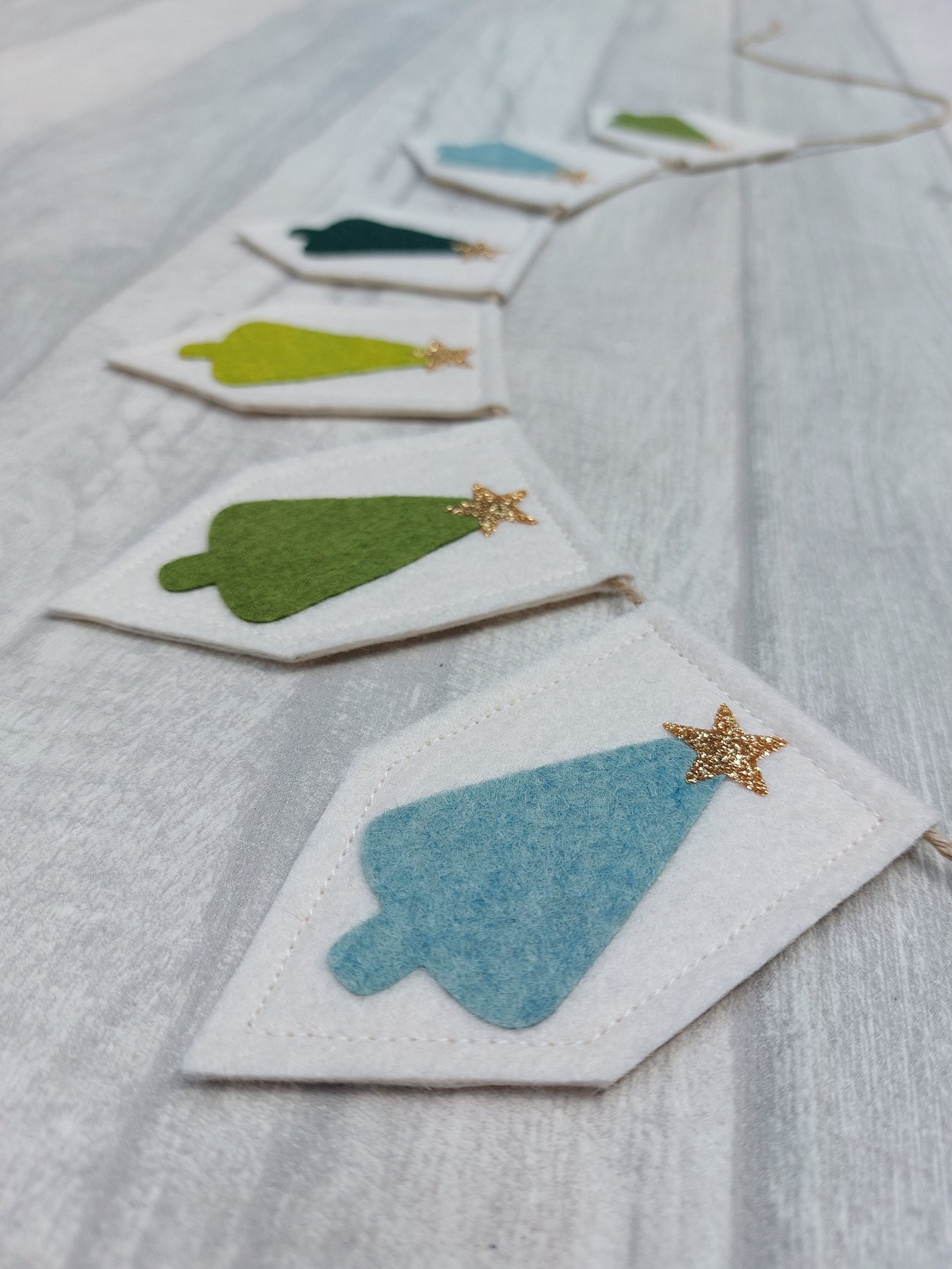 Christmas Bunting, Christmas Tree Decoration, Felt Garland, Festive ...