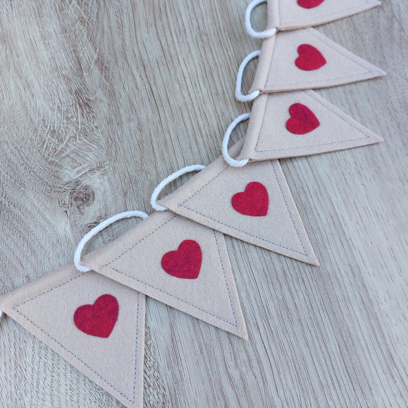 Valentine Bunting - Etsy