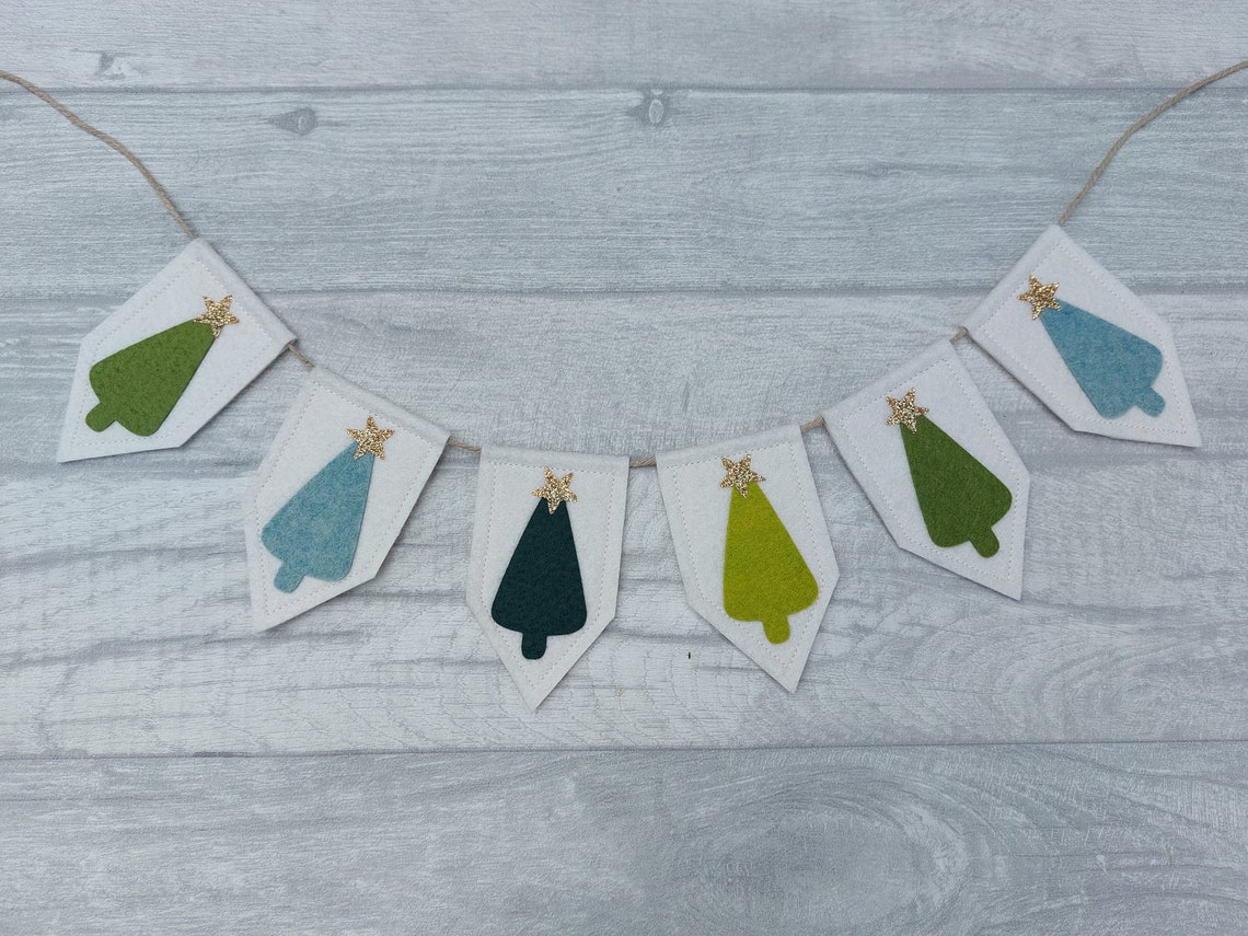 Christmas Bunting, Christmas Tree Decoration, Felt Garland, Festive ...