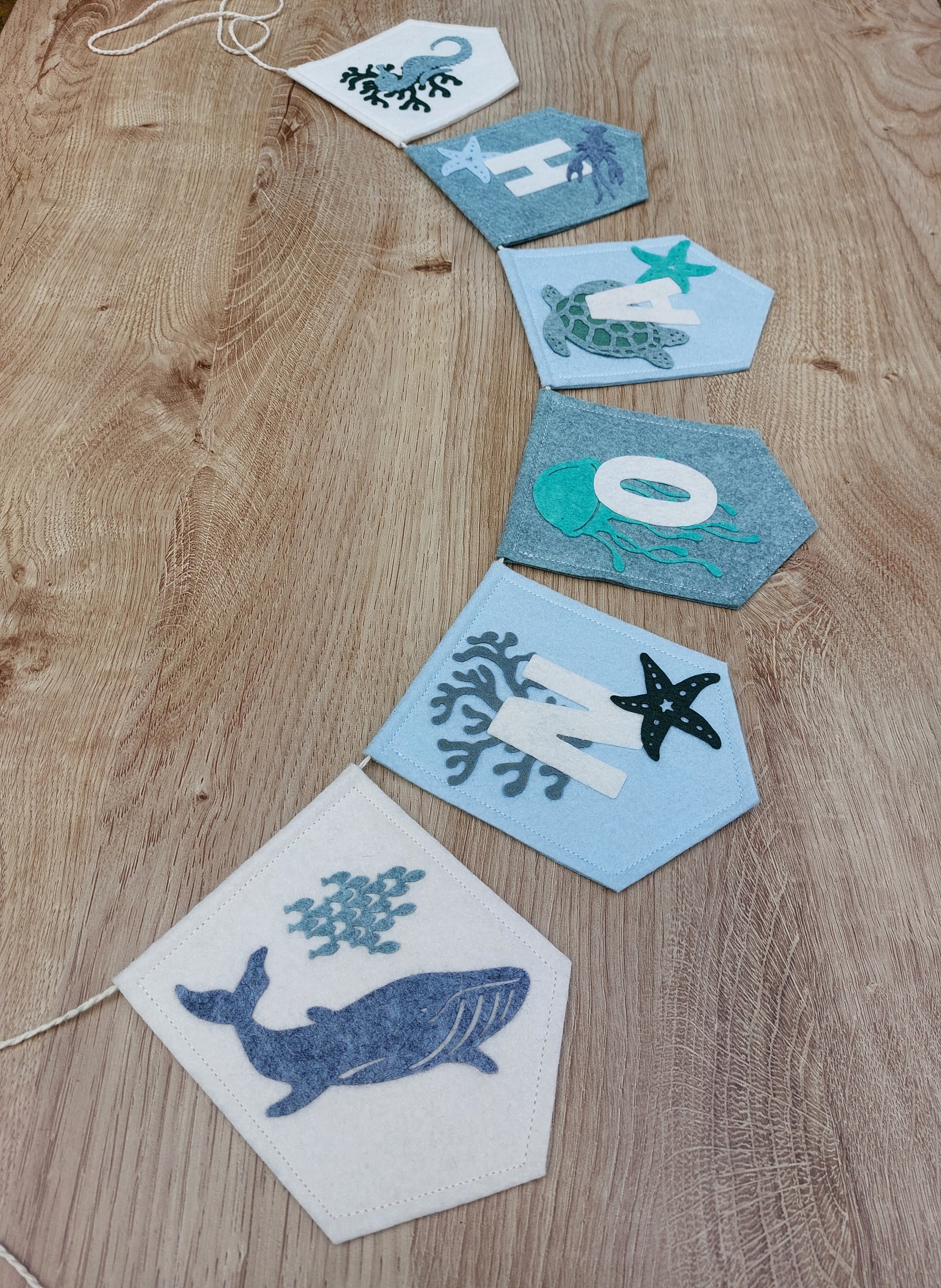 Under the Sea Bunting, Garland, Personalised Name Banner, Sea Life ...