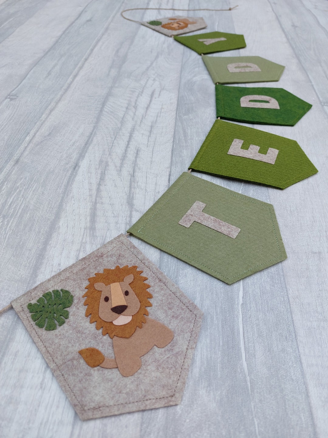 Personalised Bunting, Safari Bunting, Safari Nursery, Jungle Nursery ...