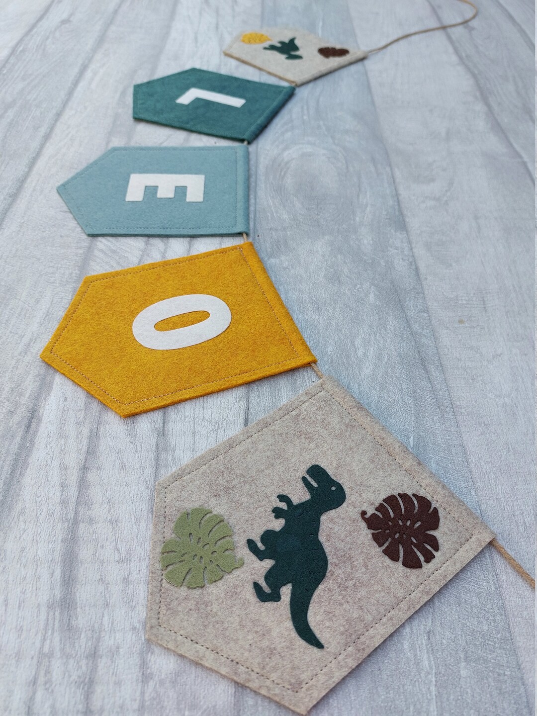 Personalised Bunting, Dinosaur Bunting, Safari Nursery, Jungle Nursery ...