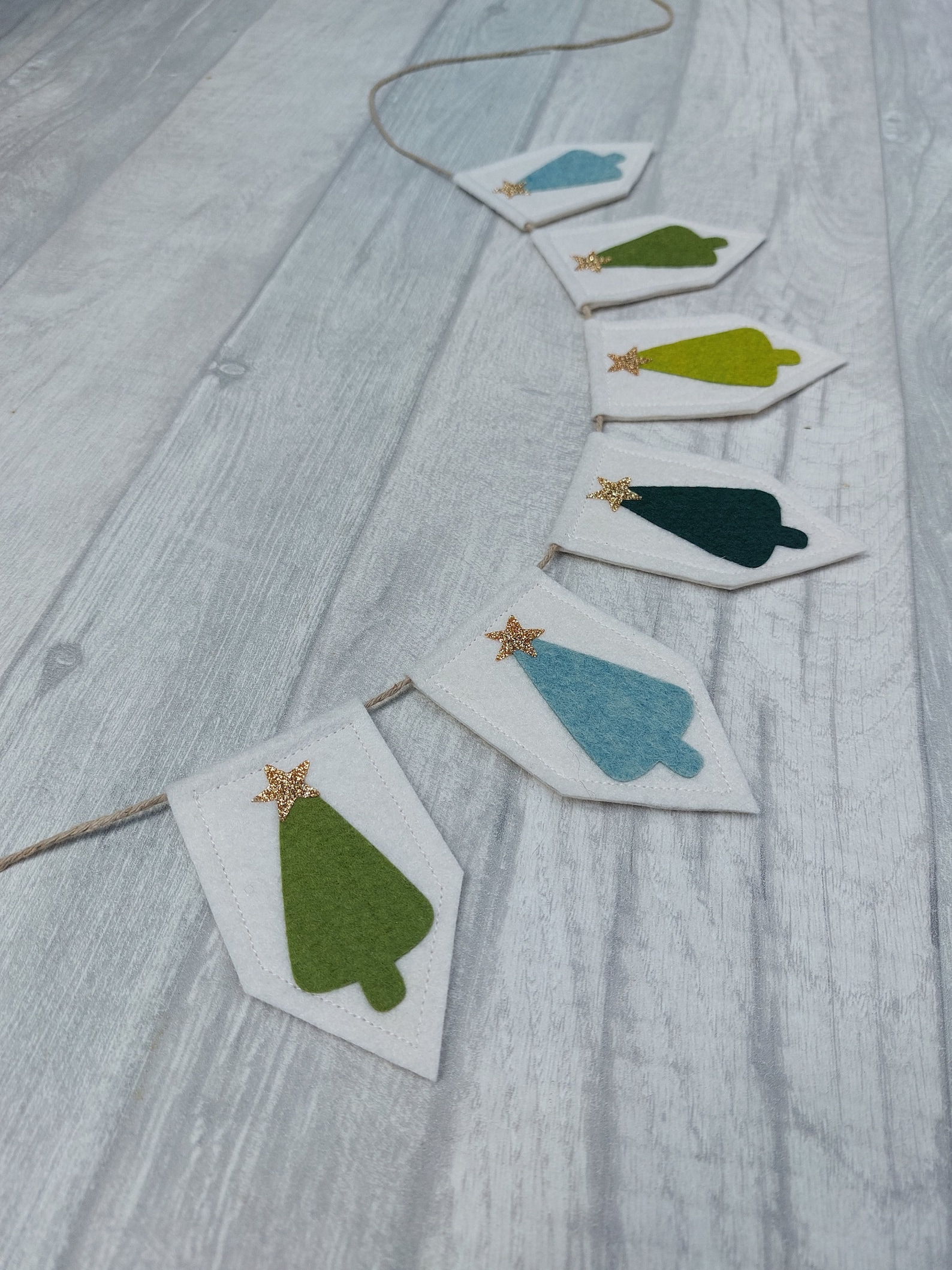 Christmas Bunting, Christmas Tree Decoration, Felt Garland, Festive ...
