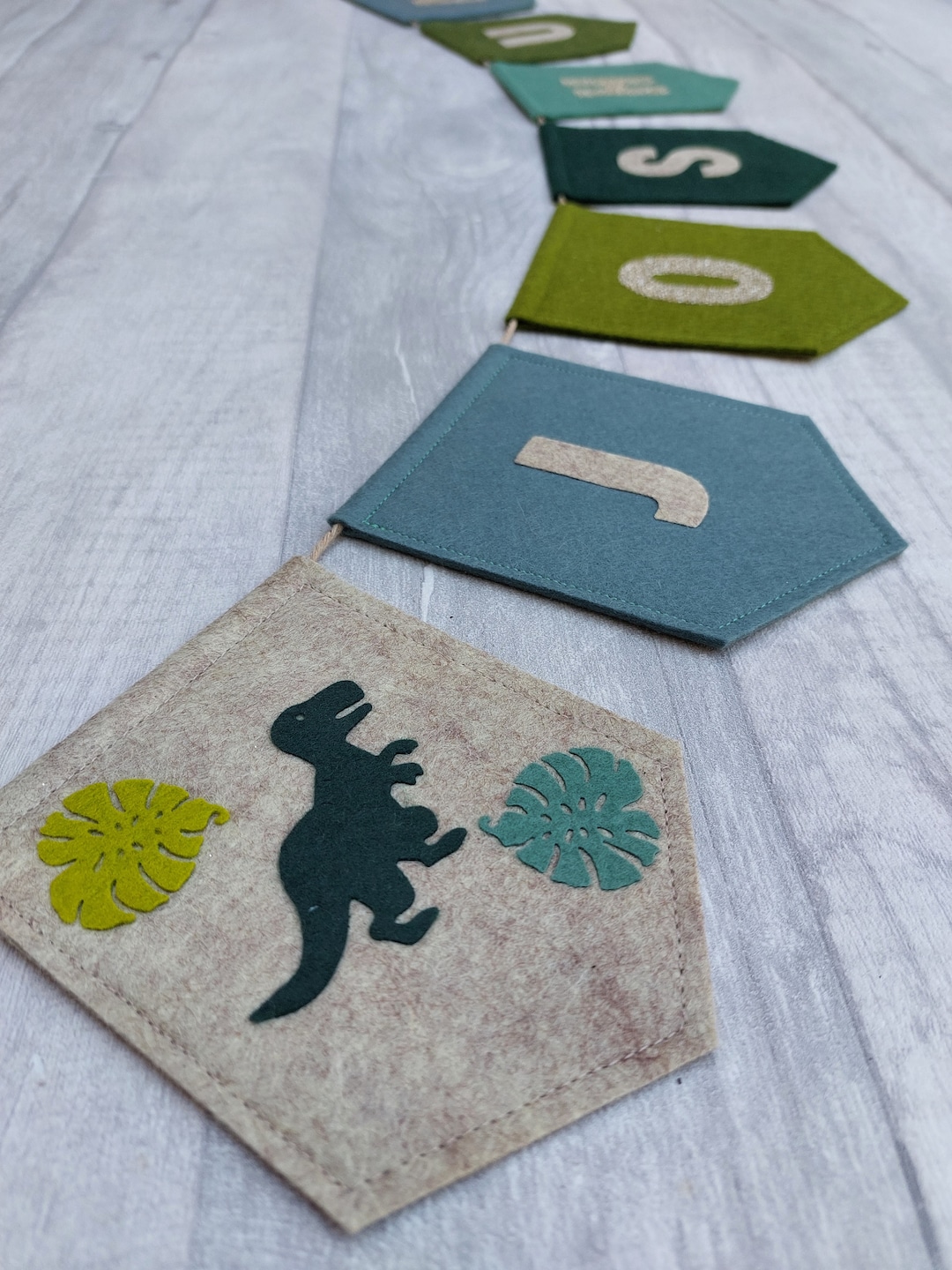 Personalised Bunting, Dinosaur Bunting, Safari Nursery, Jungle Nursery ...