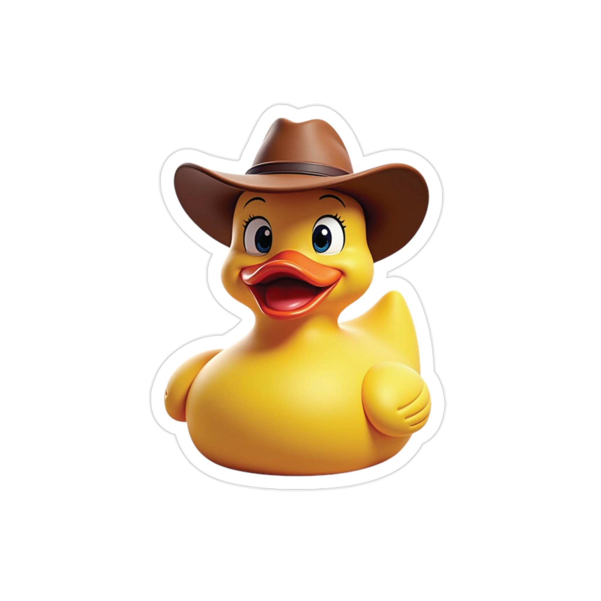 Cowboy Rubber Duck Die-cut Sticker, Fun Outdoor Decal, Cute Car ...