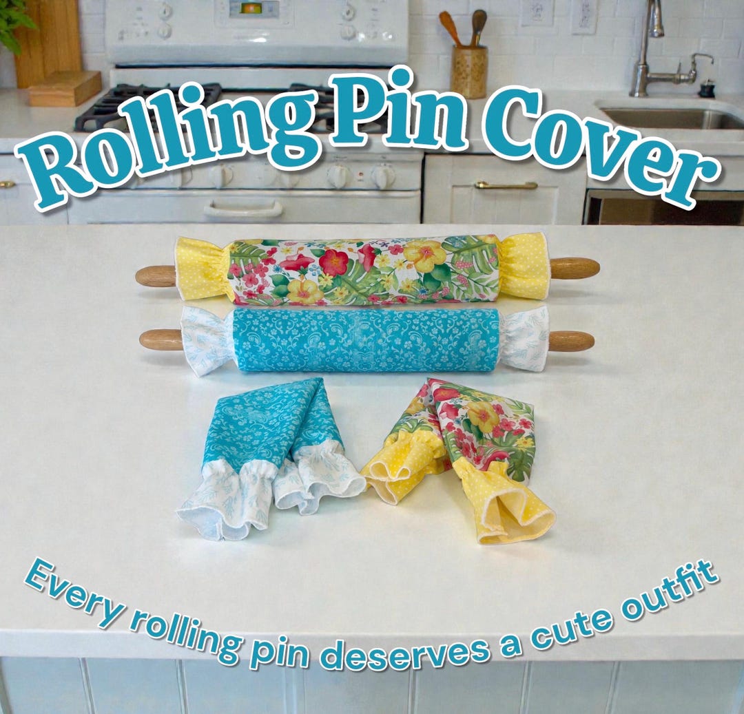 Rolling Pin Cover With Ruffles All Cotton Kitchen Decor - Etsy
