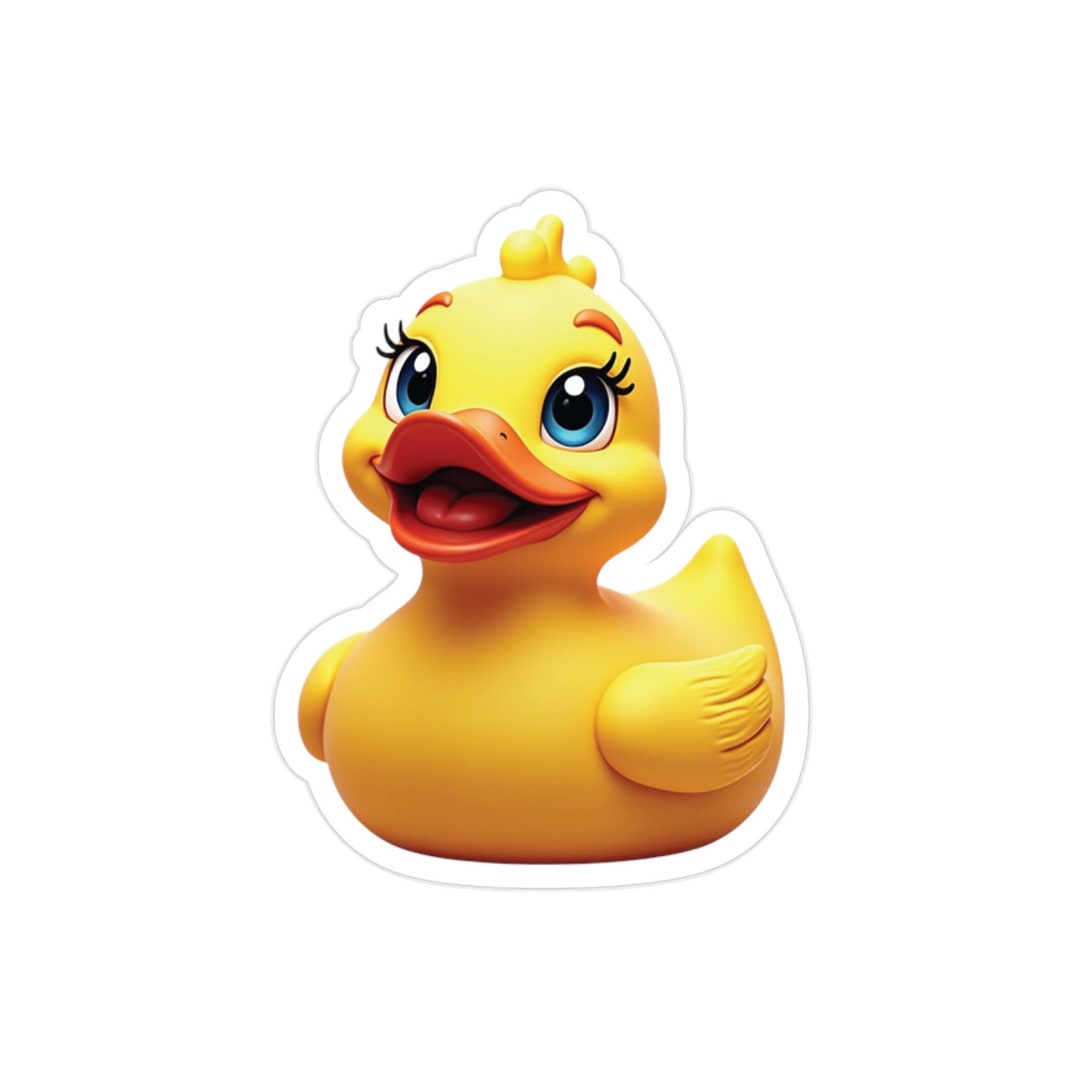 Adorable Rubber Duck Die-cut Outdoor Sticker, Fun Car Decal, Cute Water ...