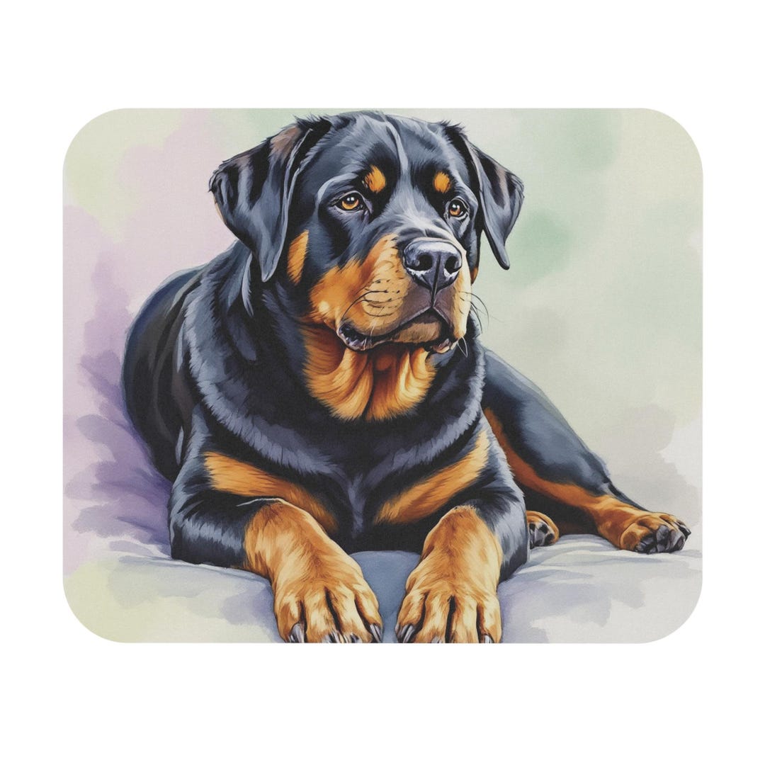 Custom Rottweiler Mouse Pad, Cozy Pet Gift, Dog Lover Office Decor ...