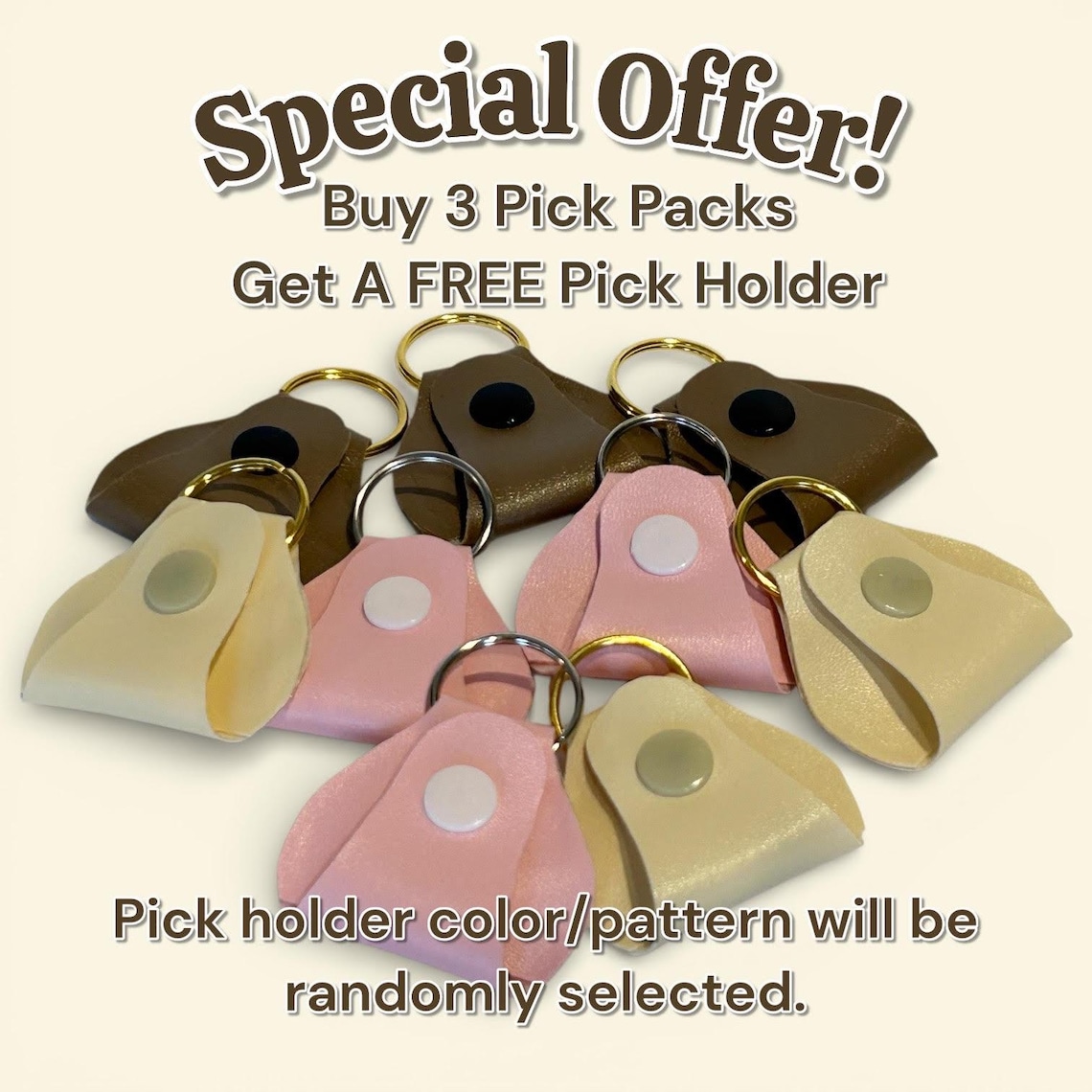 Guitar Picks With Soft Pink Glitter Set of Four - Etsy