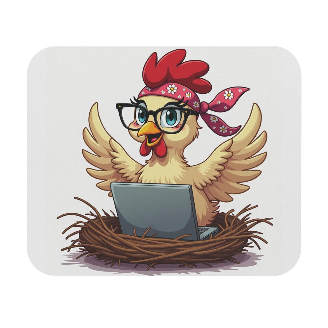 Cute Chicken Mouse Pad, Office Decor, Gamer Gift, Home Office ...