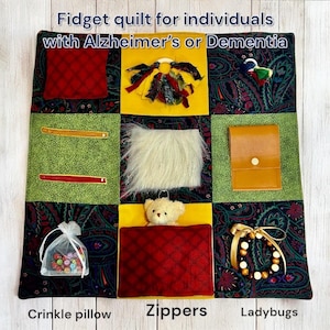 Fidget Sensory Quilt: Dementia, Alzheimer's, Autism, Asperger’s - Etsy