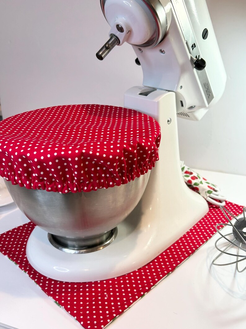 Kitchenaid Bowl Cover, Sliding Mat & Cord Keeper With Reversible Cherry ...