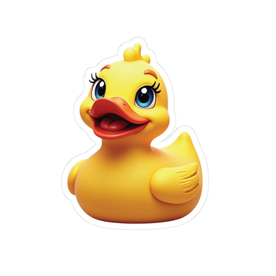 Cute Yellow Rubber Duck Kiss-cut Stickers, Fun Decor, Laptop Stickers ...