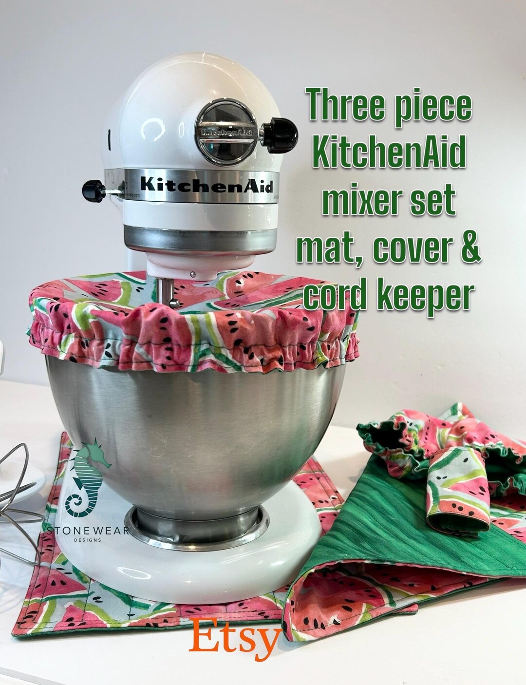 Kitchenaid Bowl Cover, Sliding Mat & Cord Keeper With Reversible ...