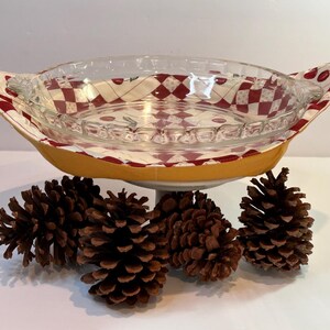 Reversible Pie Plate Cozy With Checker Board and Cherry Pattern - Etsy